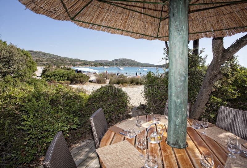 Table on the sea stock image. Image of exclusive, summer - 54481091