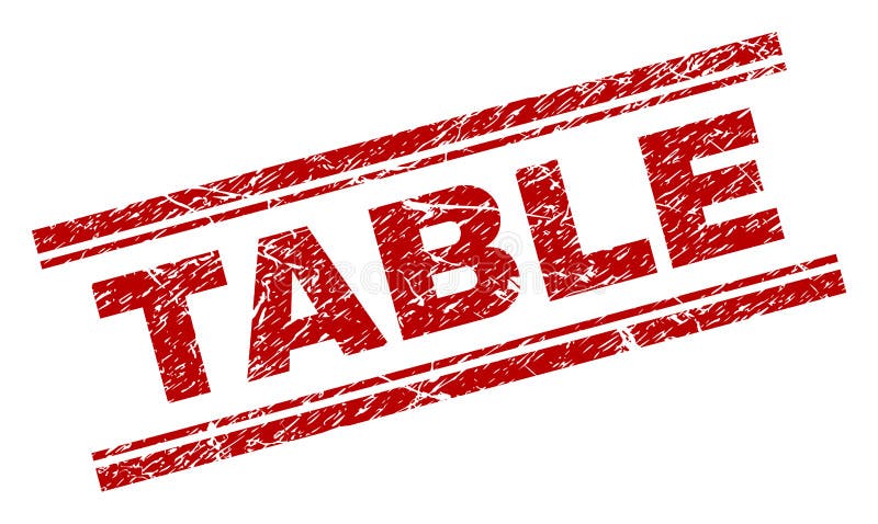 Scratched Textured TABLE Stamp Seal Stock Vector - Illustration of seal ...