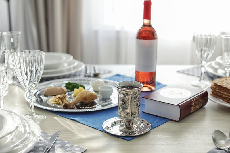 Table Served for Passover Pesach Stock Image - Image of celebration ...