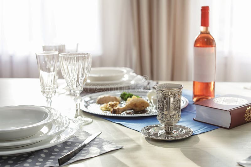 Table Served for Passover Pesach Stock Photo - Image of greeting, meal ...