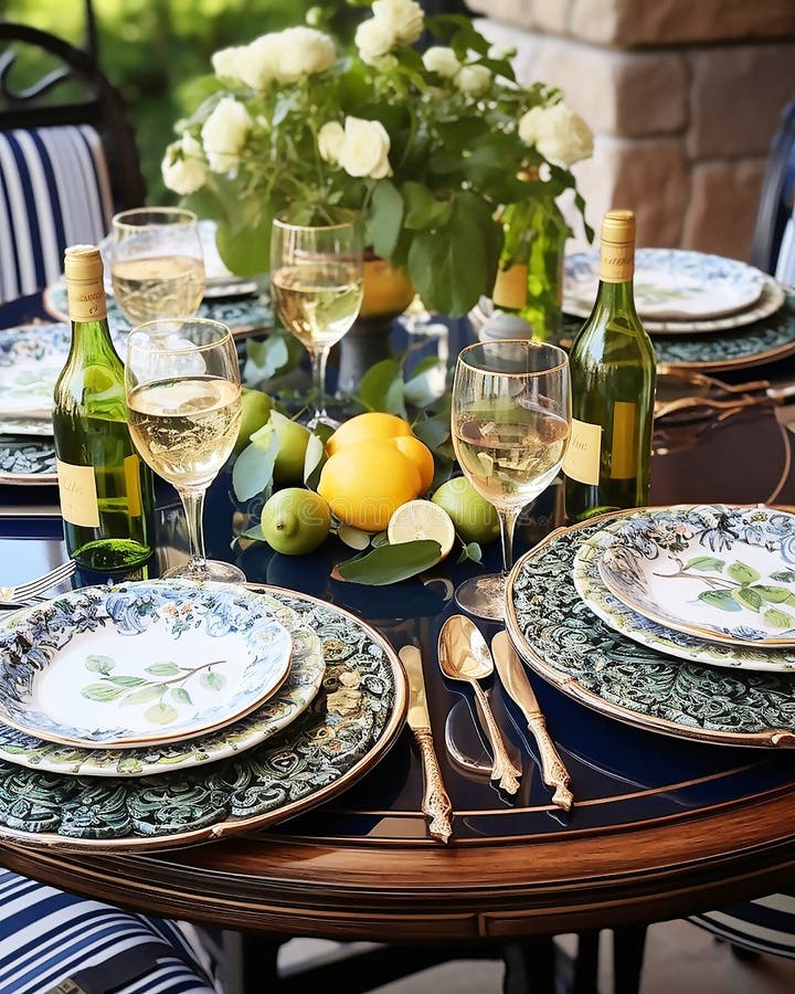 Table Server in Italy Style Stock Illustration - Illustration of ...