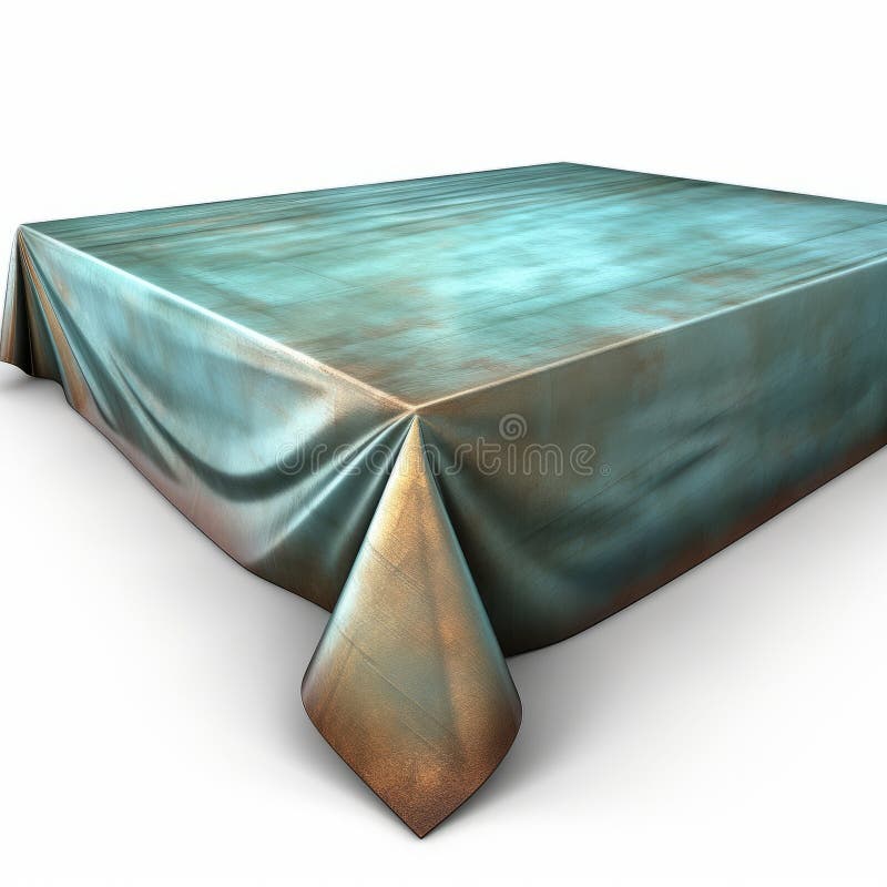 Sleek Carved Metal Tablecloth: Realistic Digital Illustration Stock ...