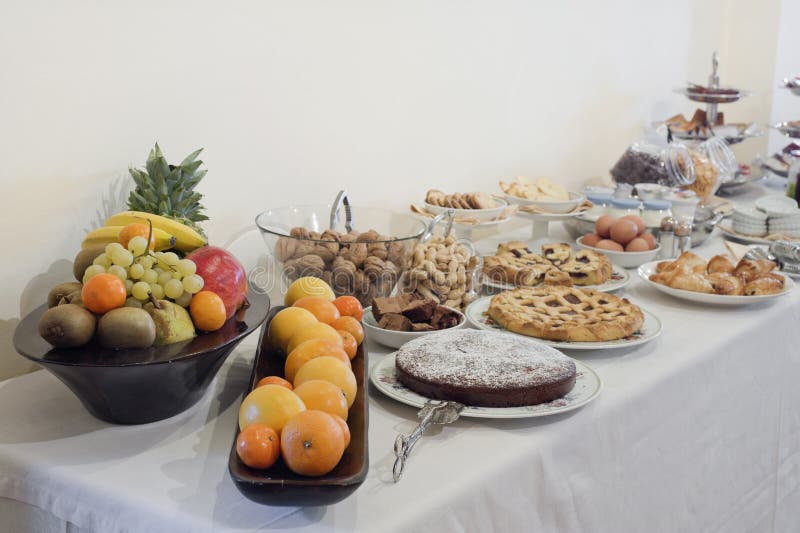 Breakfast stock image. Image of dessert, brioches, nuts - 30255569