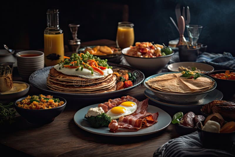 Brunch Spread stock illustration. Illustration of chef - 282610848