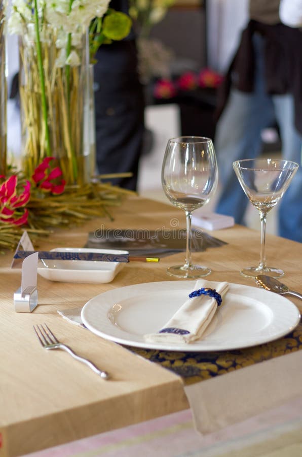 Room Service Table Set Up stock photo. Image of cutleries - 6685914