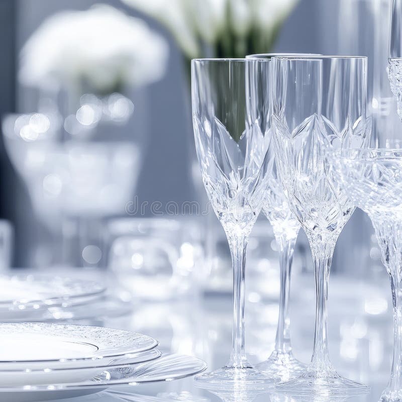 The Table is Set with an Elegant Arrangement of Fine China and ...