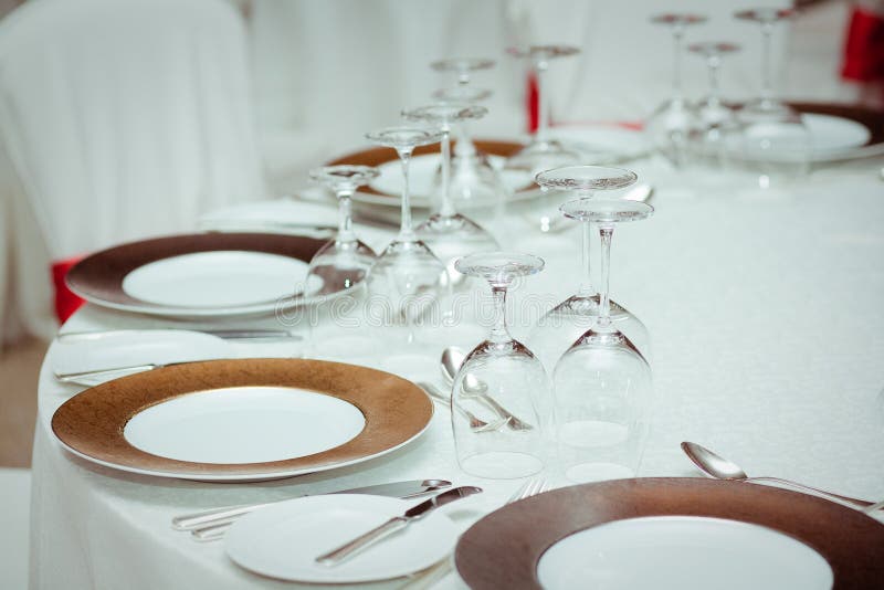 Table Set for an Event Party or Wedding Reception Stock Image - Image ...