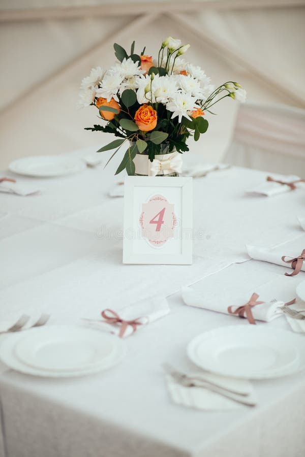 Table Set for an Event Party or Wedding Reception Stock Image - Image ...