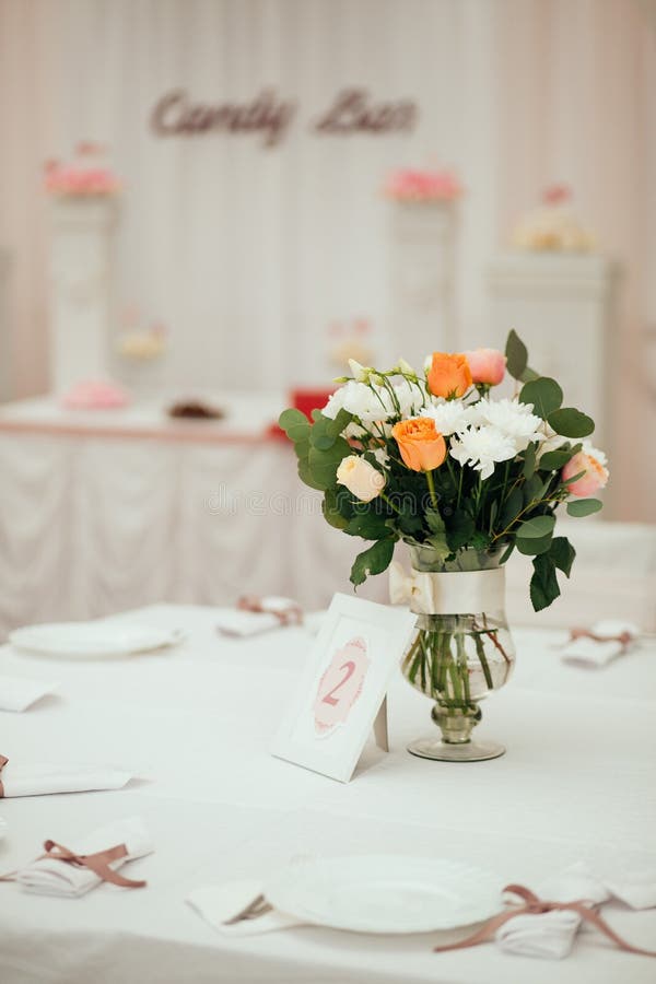 Table Set for an Event Party or Wedding Reception Stock Image - Image ...