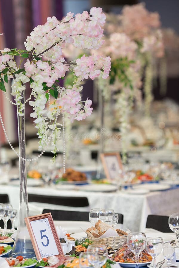 Table Set for an Event Party or Wedding Reception Stock Image - Image ...