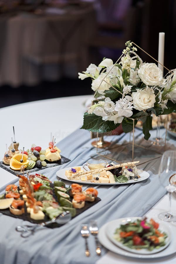 Table Set for an Event Party or Wedding Reception. Stock Image - Image ...