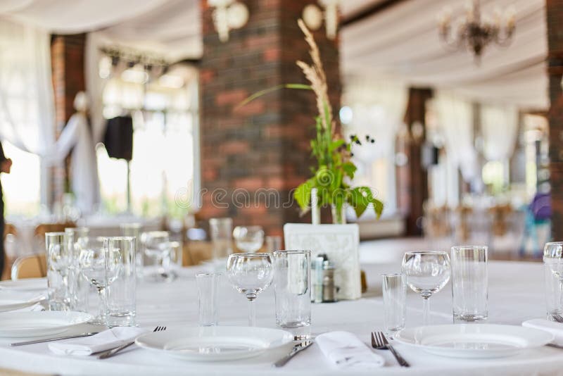 Table Set for an Event Party or Wedding Reception. Stock Image - Image ...