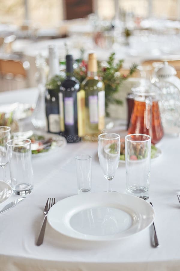 Table Set for an Event Party or Wedding Reception. Stock Photo - Image ...