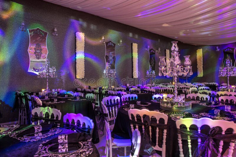 Table Set for an Event Party or Wedding Reception Stock Image - Image ...