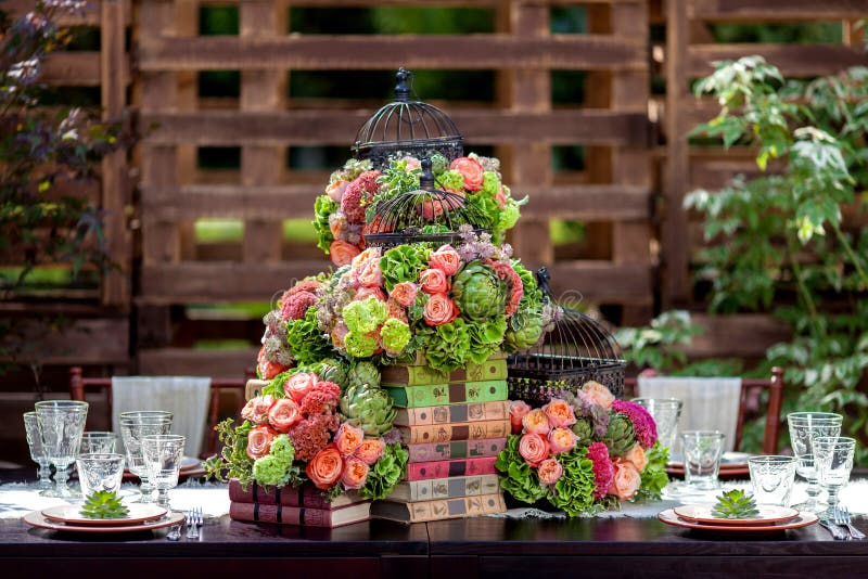 Table Set for an Event Party or Wedding Reception Stock Photo - Image ...