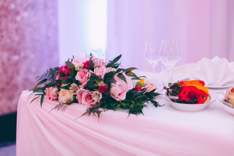 Table Set for an Event Party or Wedding Reception Stock Image - Image ...