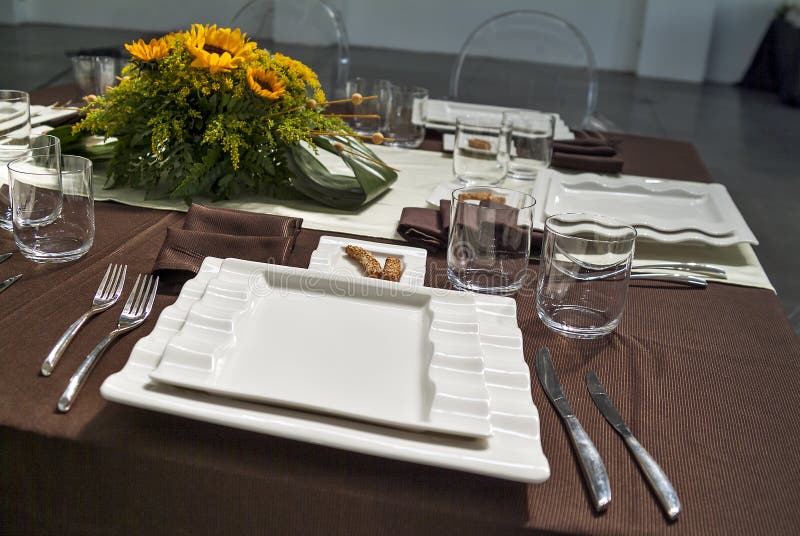 Table set for feast stock photo. Image of equipment, decoration - 88222882