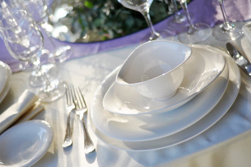 Table set for feast stock image. Image of glass, colored - 88222969