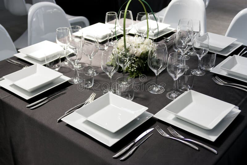 Table set for feast stock image. Image of interior, centerpieces - 88223047