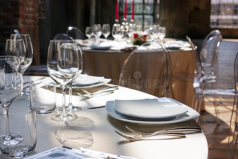 Table set for feast stock image. Image of decorated, bouquet - 88223063