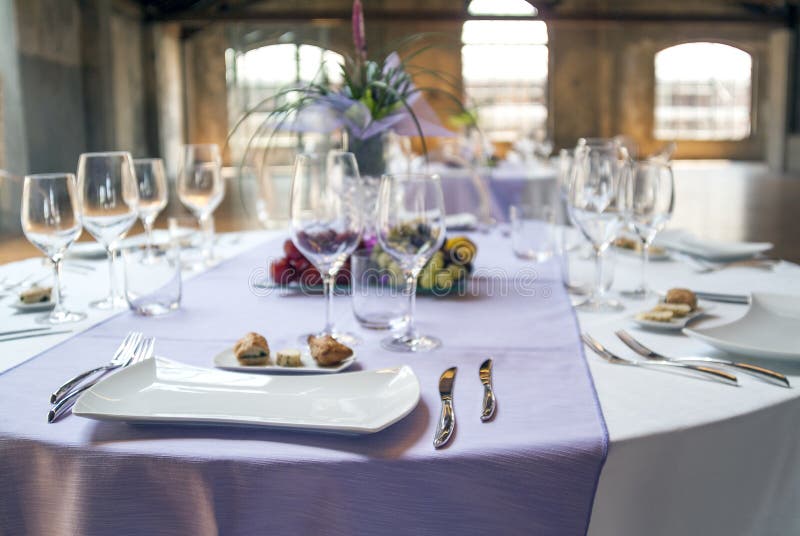 Table set for feast stock photo. Image of luxury, interior - 88223072