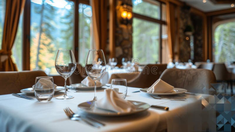 Table Set for Formal Dinner in Restaurant Stock Image - Image of ...