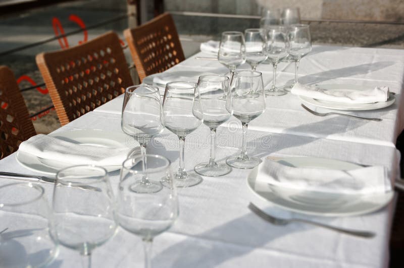 Table Set of Ordinary Restaurant Stock Photo - Image of spain, ordinary ...