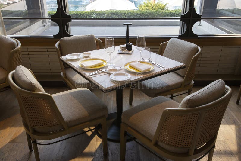 Table Set and Organizer for Dining Stock Image - Image of white ...