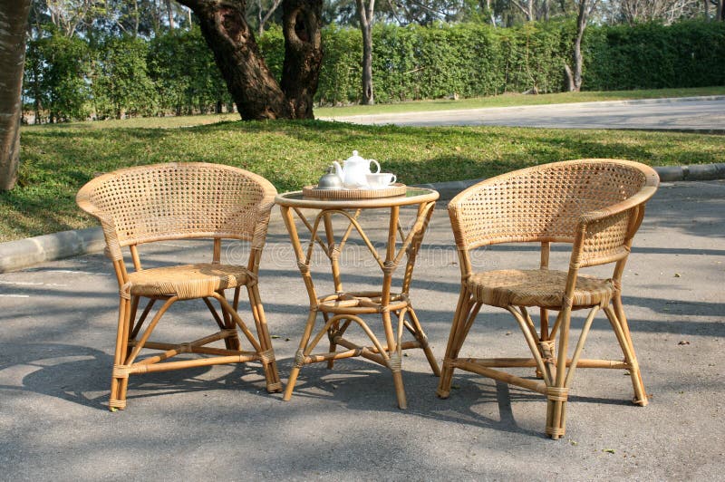 Table Set Outdoor To Enjoy Tea Time Stock Photos - Free & Royalty-Free ...