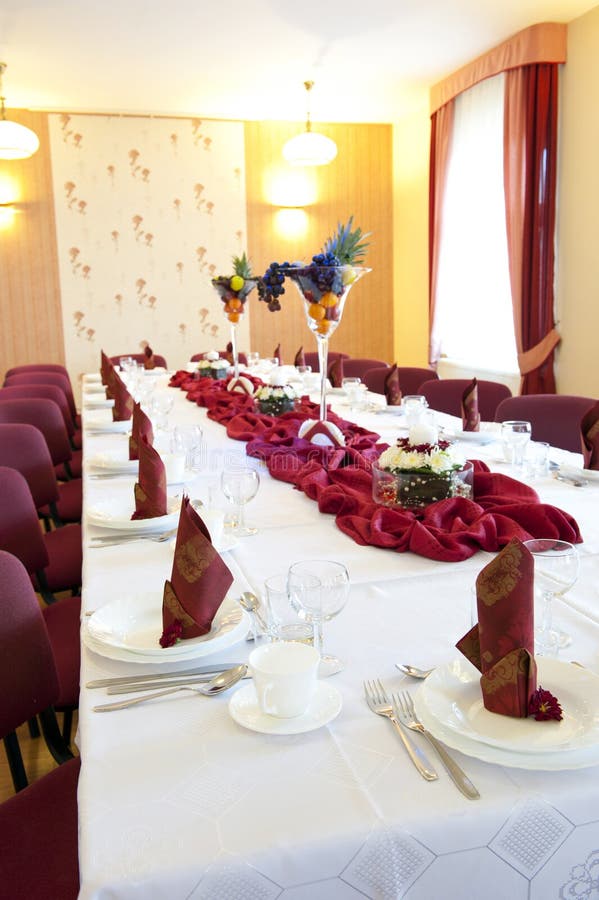 Table posh reception stock image. Image of decorations - 5081417