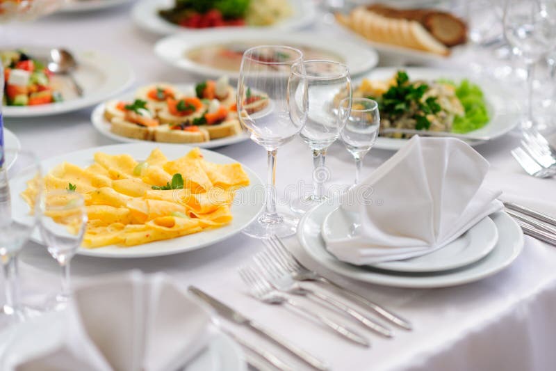 Table Setting of Spanish Tapas Stock Photo - Image of setting, snack ...