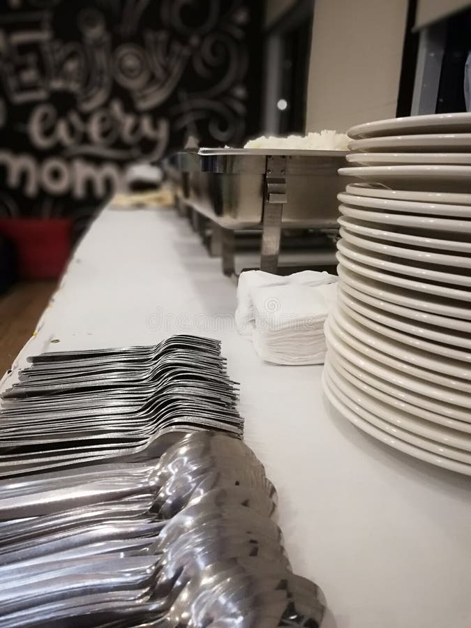 Table Set Up for a Grand Buffet Stock Photo - Image of delicious, table ...