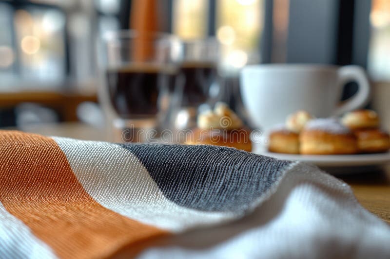 Table Set Variety Pastries Bread Cup Coffee Stock Photos - Free ...