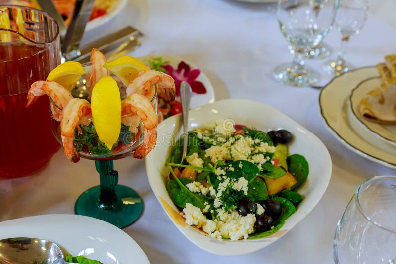 Table Set for Wedding or Another Catered Event Dinner Stock Image ...