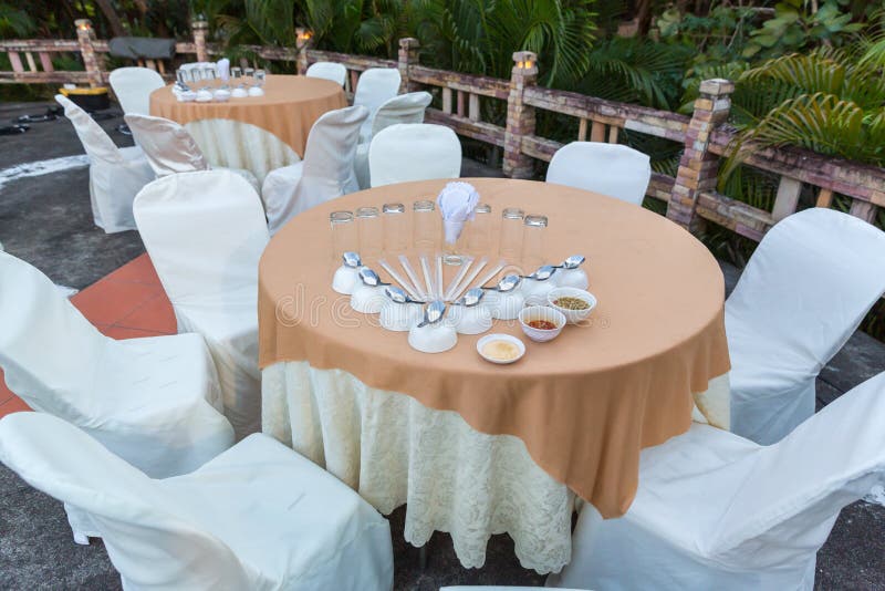 Table Set for Wedding or Another Catered Event Dinner, Luxury Wedding ...