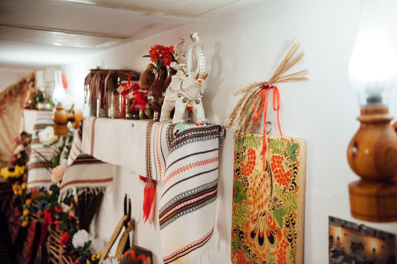 Table Set for Wedding Decorated in Ukrainian Style Stock Photo - Image ...