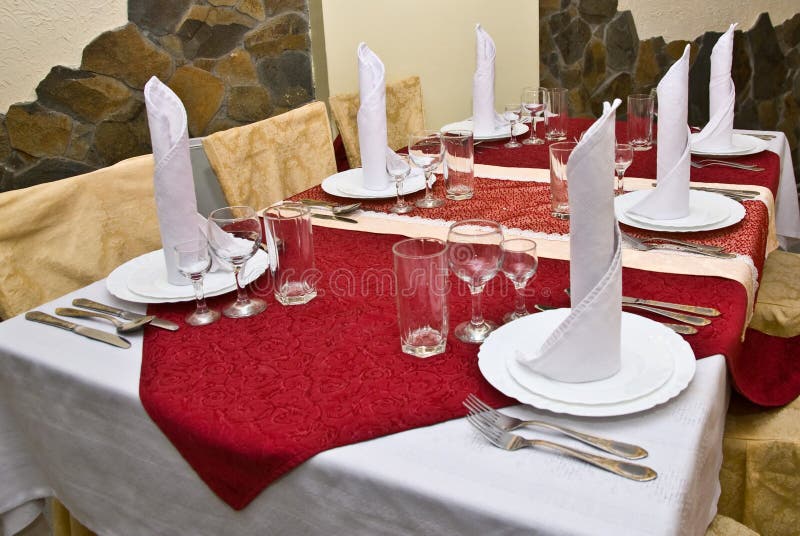 Chinese Wedding Banquet Table Setting Stock Image - Image of proper ...