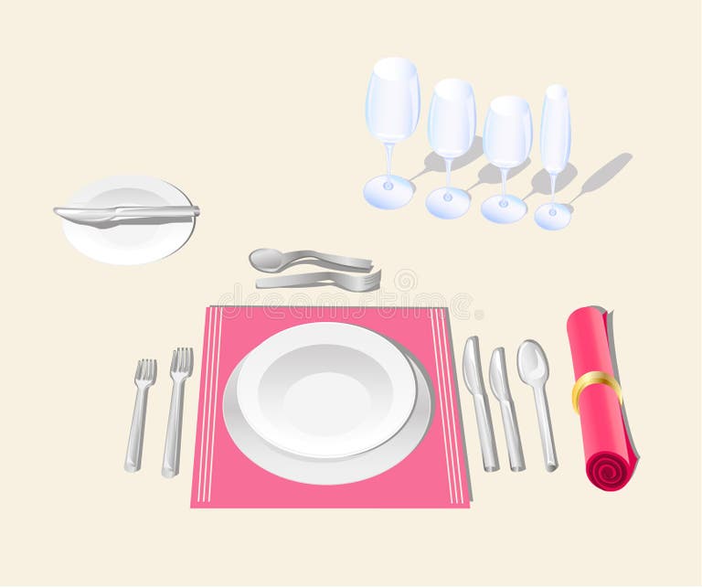 Table setting stock vector. Illustration of design, knife - 27325824