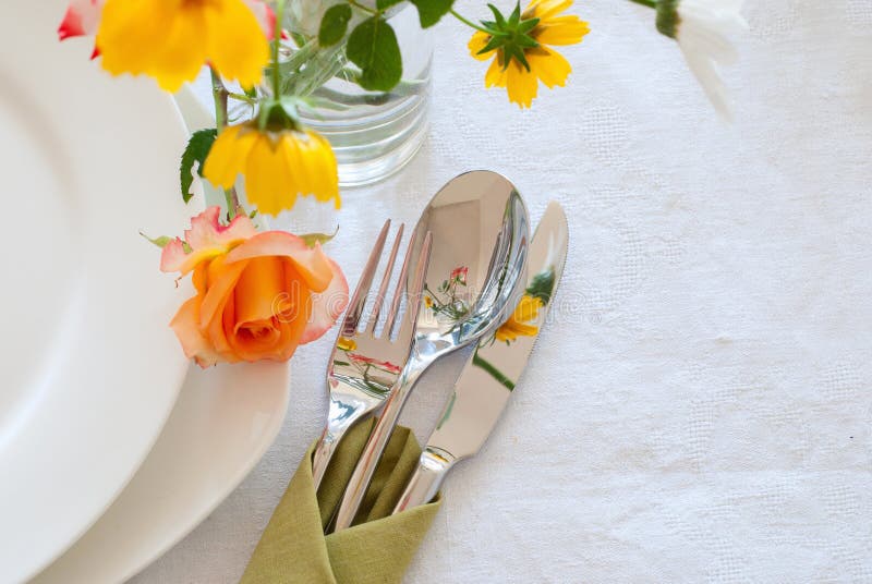 Table setting stock image. Image of knife, celebration - 28766595