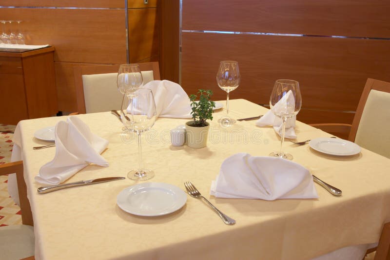 Table setting stock image. Image of napkin, setting, silver - 3464131