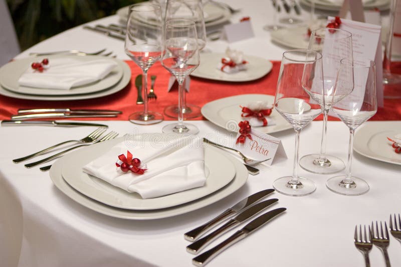 Table setting stock image. Image of napkin, setting, silver - 3464131