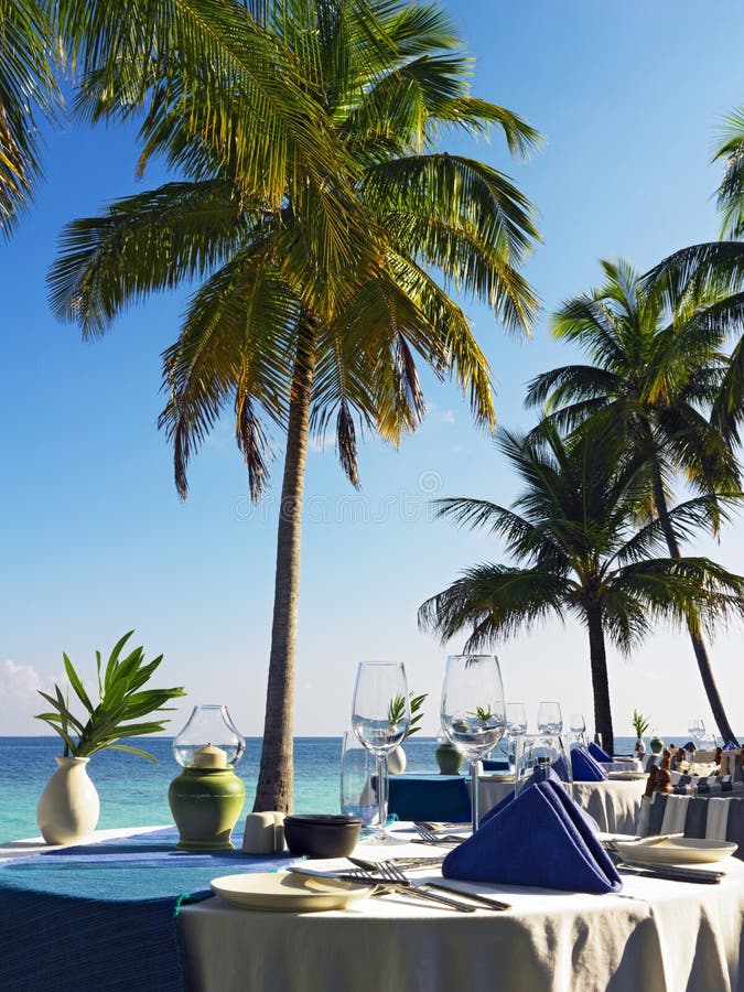 Table setting stock image. Image of holiday, beach, dining - 5228507