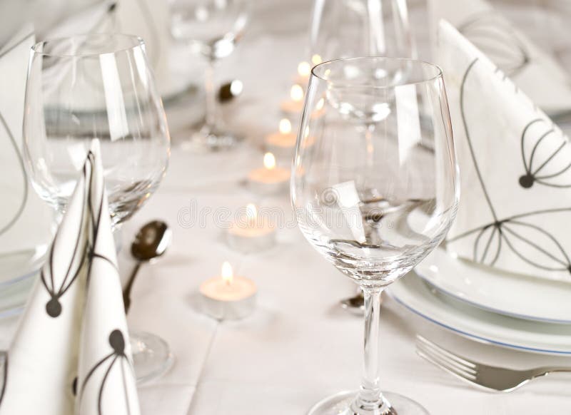 Table setting stock image. Image of interior, dinner, table - 9804543