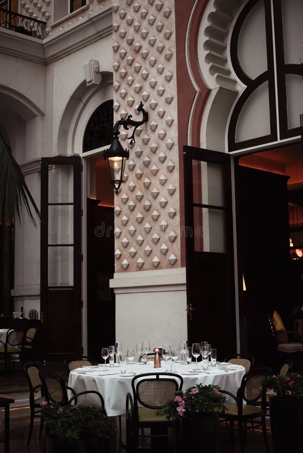 European Restaurant in Bright Colors - Stock Image Stock Image - Image ...