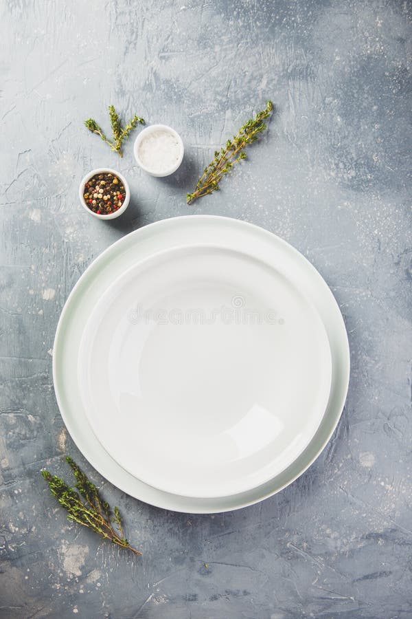 Table Setting with Cutlery, Pasta, Tomatoes and Herbs Stock Image ...