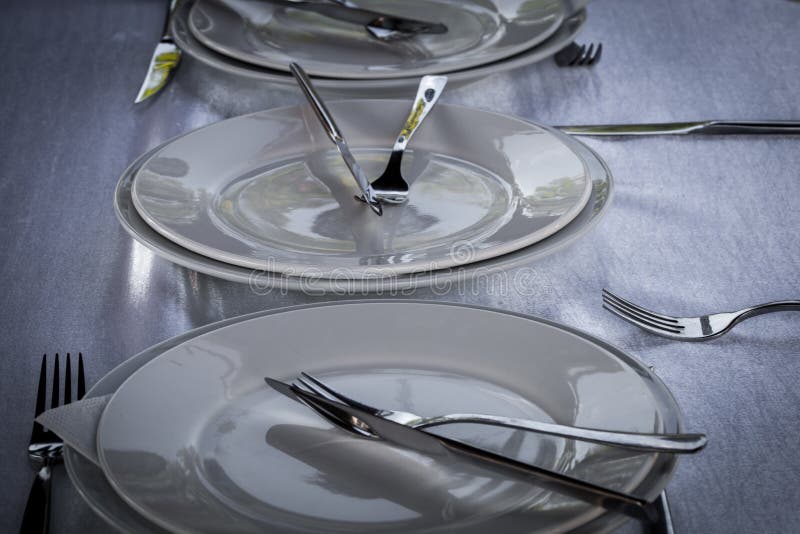 Table setting Cutlery stock image. Image of meal, flatware - 76594111