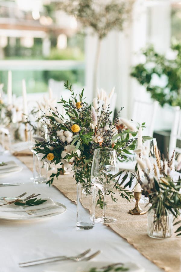 Table Setting and Decoration. Stock Photo - Image of candle, elegant ...