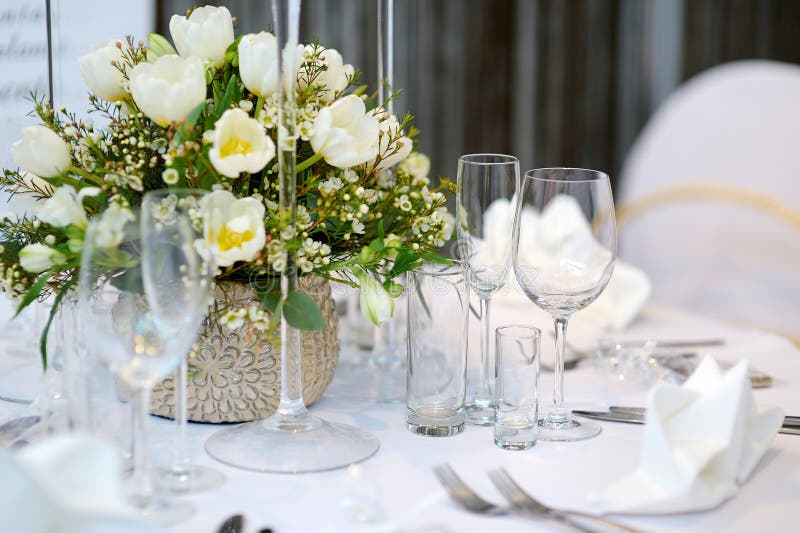 Table Setting for an Event Party Stock Image - Image of design ...