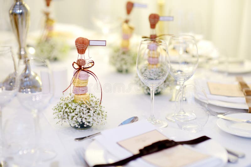 Table Setting for an Event Party Stock Photo - Image of dishes, banquet ...
