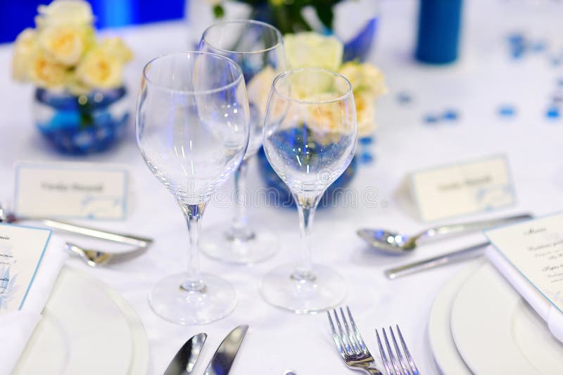 Table Setting for an Event Party Stock Photo - Image of luxury, candle ...